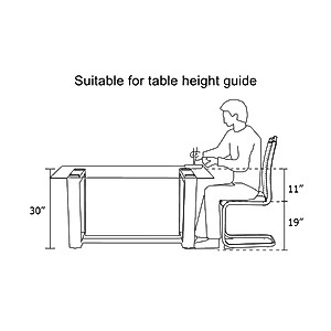 VENBER 63" Rectangular Glass Dining Table for 6-8, Large Modern Minimalist with 0.4" Tempered Glass Tabletop and MDF Trapezoid Bracket,for Kitchen Dining Living Meeting Room (White)