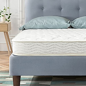 Best Price Mattress 6 Inch Tight Top Innerspring Mattress - Comfort Foam Top with Bonnell Spring Base, CertiPUR-US Certified Foam, Queen,White