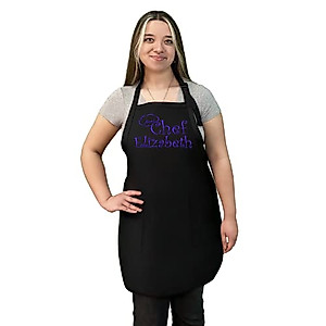 Personalized Apron Embroidered Chef Any Name Design Add a Name, premium quality apron with embroidery, great gift personalized apron