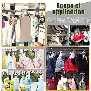 Keadic 25 Pieces Super Strong Plastic Home Travel Swivel Hanging Laundry Hooks Clip, Stainless Steel Clothespin Laundry Hooks Boot Clips for Socks, Hats, Baby Shoes/Clothes, Towels, Underwear