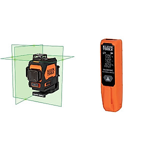 Klein Tools Self-Leveling Laser Level Bundle with Laser Distance Measure, 100 Feet