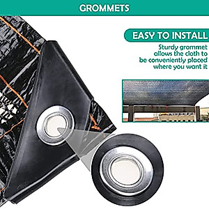 EXPECTLAND 40% Sunblock Shade Cloth,6.5 x 10 ft UV Resistant Net,Tear-Resistant Garden Shade Mesh Tarp for Greenhouse Patio Lawn Flower Plant