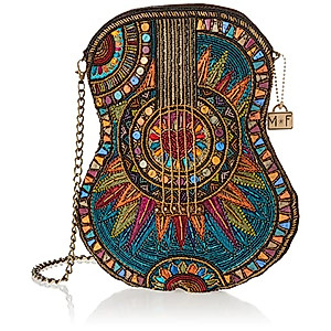 Mary Frances womens Good Vibes Only Crossbody Guitar Handbag Shoulder Bag, Multi, One Size US