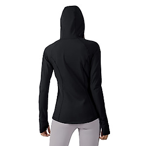 Yogalicious Lux full-Zip Hooded Running Workout Yoga Jacket - Black - XL