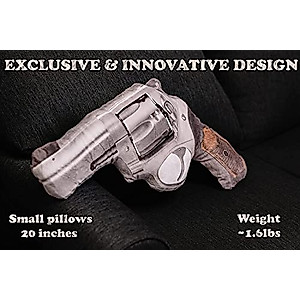 Caliber Gourmet Hug Soft Tactical Automatic Handgun Cushion Pillow, Cotton, Plush Stuffed, Throw Pillow, Decorative, Loved by Military Personnel, Veterans, Hunters, Gun Lovers