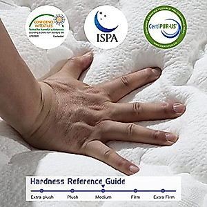 AICEHOME King Mattress,10 Inch Memory Foam Hybrid Mattress with Innerspring in a Box Medium King Size Mattress Pressure Relief & Supportive (King)