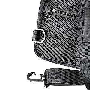AOPULY Sling Bag Shoulder Crossbody Backpack Waterproof Chest Bag with USB Charging Port Lightweight Casual Daypack (Black-01a)