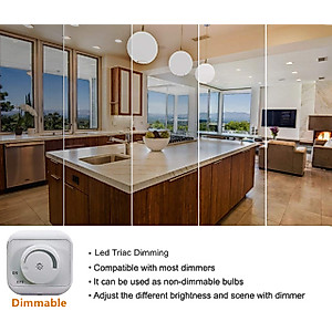 Yanhesen E17 Led Bulb Dimmable 8W Under Microwave Over Stove Light,Warm White 3000K 75W Halogen Equivalent,AC110-130V 360 Degree E17 Intermediate Base Light 4-Pack