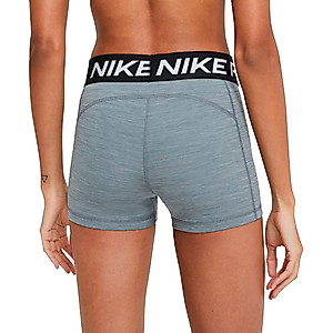 Nike Women's Pro 365 3inch Shorts, Smoke Grey/Heather/Black/Black, Large