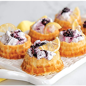 Nordic Ware 54349AMZ Shortcake Baskets Cast Aluminum Cakelet, Six 1/2 Cup, Toffee