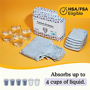 Because Maximum Incontinence Underwear for Men - Heavy Bladder Leak Protection, Ideal for Overnight Leakage, Sleek, Invisible Fit, Grey, Small/Medium -Absorbs 4 Cups - 80 Count (4 Packs of 20)