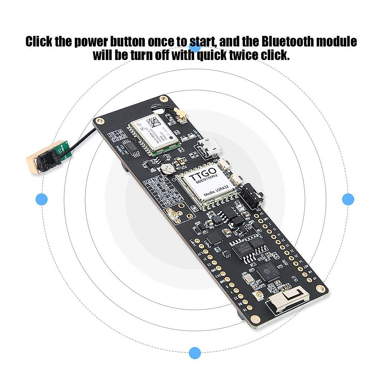 T Beam ESP32 915MHz WiFi Wireless Bluetooth Module /NEO M8N GPS Module Development Board with 4LED Indicator Light