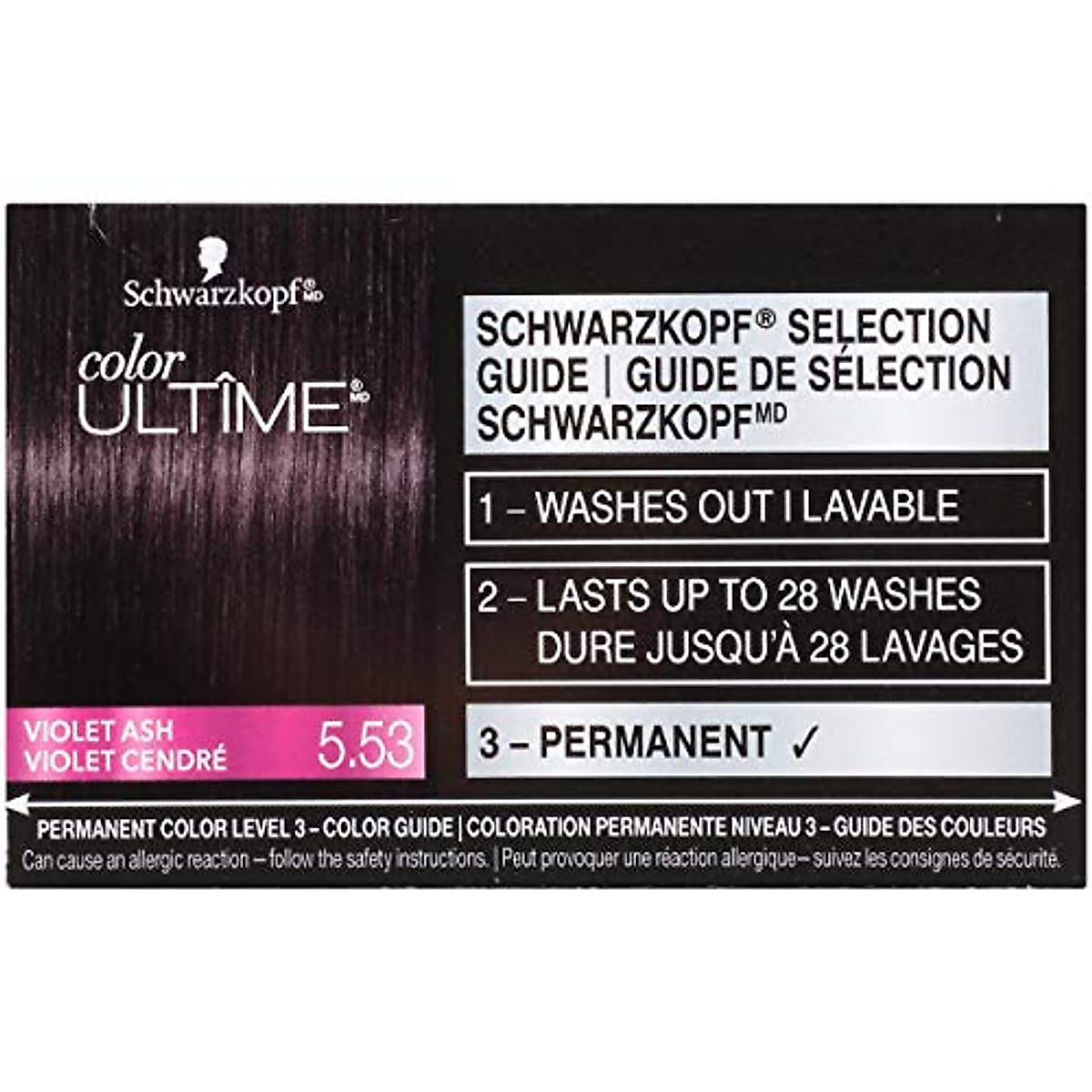 Schwarzkopf Color Ultime Permanent Hair Color Cream, 5.53 Violet Ash