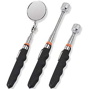 Magnetic Pickup Tool, HORUSDY 3-Piece 16LB Telescopic Magnet Stick, Birthday Gifts for Dad, Men, Husband
