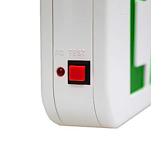 LFI Lights | Green Exit Sign | All LED | White Thermoplastic Housing | Hardwired with Battery Backup | Optional Double Face and Knock Out Arrows Included | UL Listed | (1 Pack) | LEDJR-G