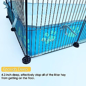 Guinea Pig Cage Liner Waterproof Oxford Bottom Pet Bedding for Rabbit Chinchilla Hedgehog Ferret Small Animals Cage C&C Playpen Accessories, 48x24 inch Blue