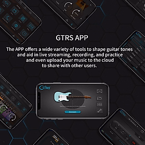 GTRS S801 Electric Guitar Maple Fretboard Intelligent Processor System Looper Classic Simulations 126 Guitar Effects 40 Drum Grooves Metronome Support APP Super Knob Wireless Footswitch Control