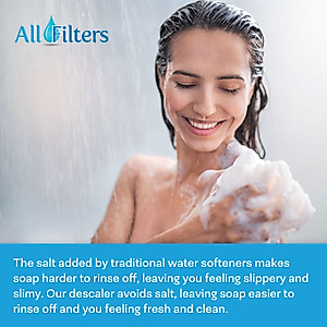 SpiroPure 10x4.5 Hard Water Filter, Salt Free Water Softener & Anti-Scale Filter for Shower, Sink, & Whole House, Scale Inhibitor, Descaling Cartridge, Descaler Filter