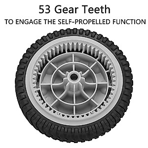 Front Drive Wheels Fit for Troy Bilt Lawn Mower - Drive Wheels Fit for MTD Snapper Troy Bilt Tuff-Cut 210 TB210 TB230 TB240 Self Propelled Mower, Replace 734-04018A 734-04018B 734-04018C, 2 Pack, Gray