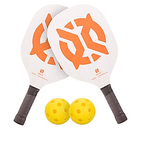 Onix Recruit Pickleball Starter Set Includes 2 Paddles and 2 Pickleballs For All Ages and Skill Levels to Learn to Play, White, 3.00 x 8.00 x 16.00"