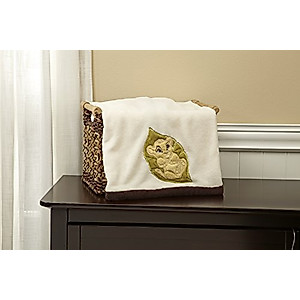 Disney Lion King Simba's Wild Adventure Super Soft Appliqued Baby Blanket, Ivory, Brown , 30x40 Inch (Pack of 1)