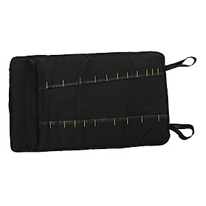 Chef Knife Roll Bag for Chefs, 22 Slots Portable Chef Knife Case Storage Roll Bag with Carry Handle (Black)