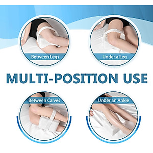 ComfiLife Knee Pillow for Side Sleepers – Firm Support Cooling Memory Foam Leg Pillow for Sleeping – Sciatica Pain Relief, Knee & Back Relief – Water Resistant Between Legs Pillow – Ergonomic Contour