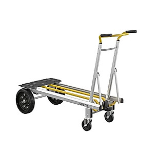 COSCO 12253BBY1E Next Generation 3-in-1 Folding Toe Plate Hand Truck, 800/1000 Pound Weight Capacity, Yellow