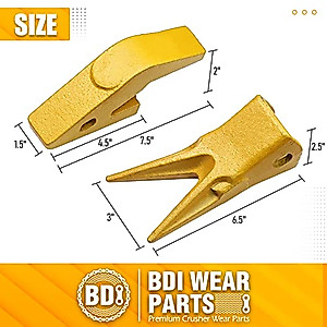 BDI Wear Parts 2740W23 Bucket Tooth Seat Adapter +23WTL H&L Tiger Bucket Digging Teeth/Bucket Teeth and 23FP Flexible Pin Combination (1)