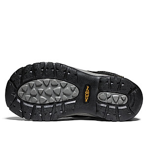 KEEN Women's Kaci 3 Winter Mid Height Waterproof Insulated Snow Boots, Black/Steel Grey, 10