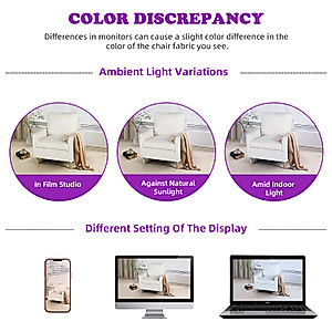 TYBOATLE Accent Chair, Mid-Century Modern Fabric Living Room Arm Chair, Furry Cozy Upholstered Armchair w/Side Pocket, Reading Lounging Side Chairs for Office, Apartment, Bedroom (Cream White)