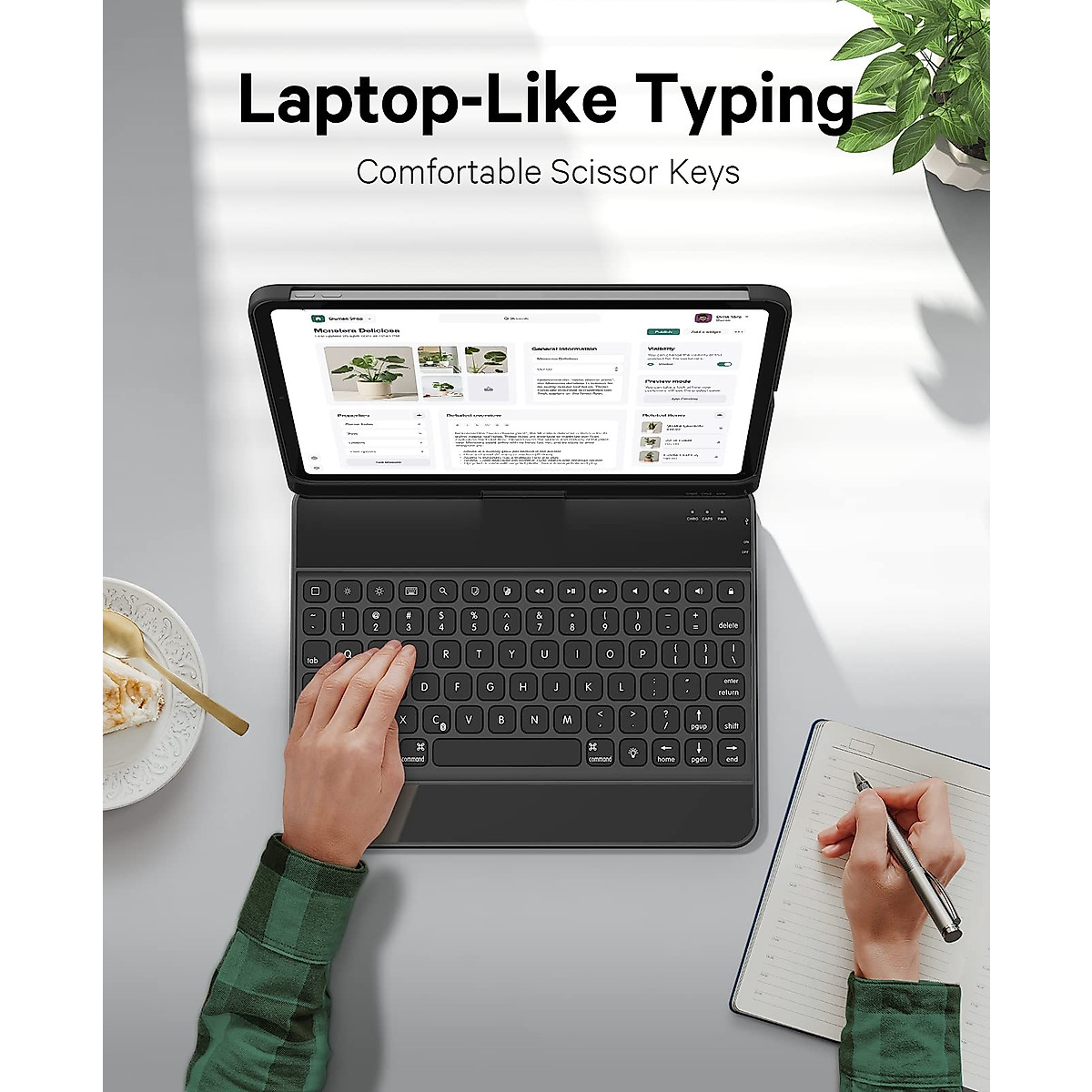 GreenLaw iPad Air 5th 4th Generation Case with Keyboard, DIY 7 Color Breathing Backlit, 360° Rotatable, Auto Sleep, Keyboard Case for iPad Pro 11 Inch(4th/ 3rd/ 2nd/ 1st Gen.), Black