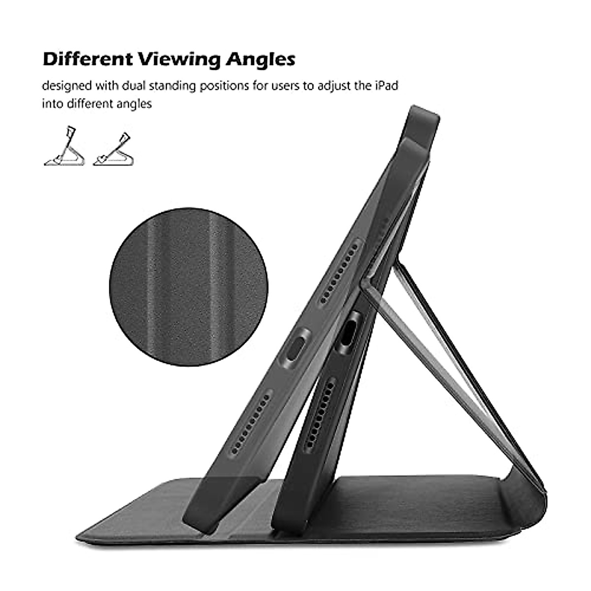 ProCase Cover for iPad Mini (A17 Pro) 2024 / iPad Mini 6 Case 2021 Mini 6th Generation Case with Pencil Holder, Slim Smart Folio Stand Cover Shockproof Protective Cases for iPad Mini 8.3 Inch -Black