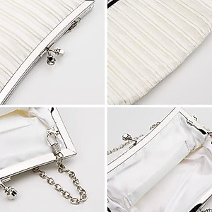 RISNREN Women Small Satin Evening Bags Clutch Purses Bag for Wedding Party Formal Dressy Handbag
