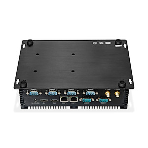 IDEARACE Fanless Mini Desktop Computer PC, i5 4th Gen. 1.6GHz-2.6GHz CPU, 8GB RAM 256GB SSD, 6xCOM RS232 4xUSB 3.0 2xNICs 2xHD Metal Case