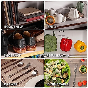 Shelf Liner Non Slip Cabinet Liners Non Slip Waterproof,Food-Grade EVA Material Kitchen Liners for Cabinets and Drawers,Kitchen Cabinet Liners for Shelves and Bathroom (12 inches x 10 Feet)