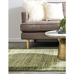 Rugs.com Angelica Collection Rug – 4' x 6' Light Green Medium Rug Perfect for Entryways, Kitchens, Breakfast Nooks, Accent Pieces