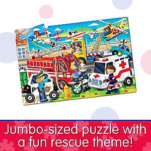 The Learning Journey: Jumbo Floor Puzzles - Emergency Rescue - Extra Large Puzzle Measures 3 ft by 2 ft - Preschool Toys & Gifts for Boys & Girls Ages 3 and Up