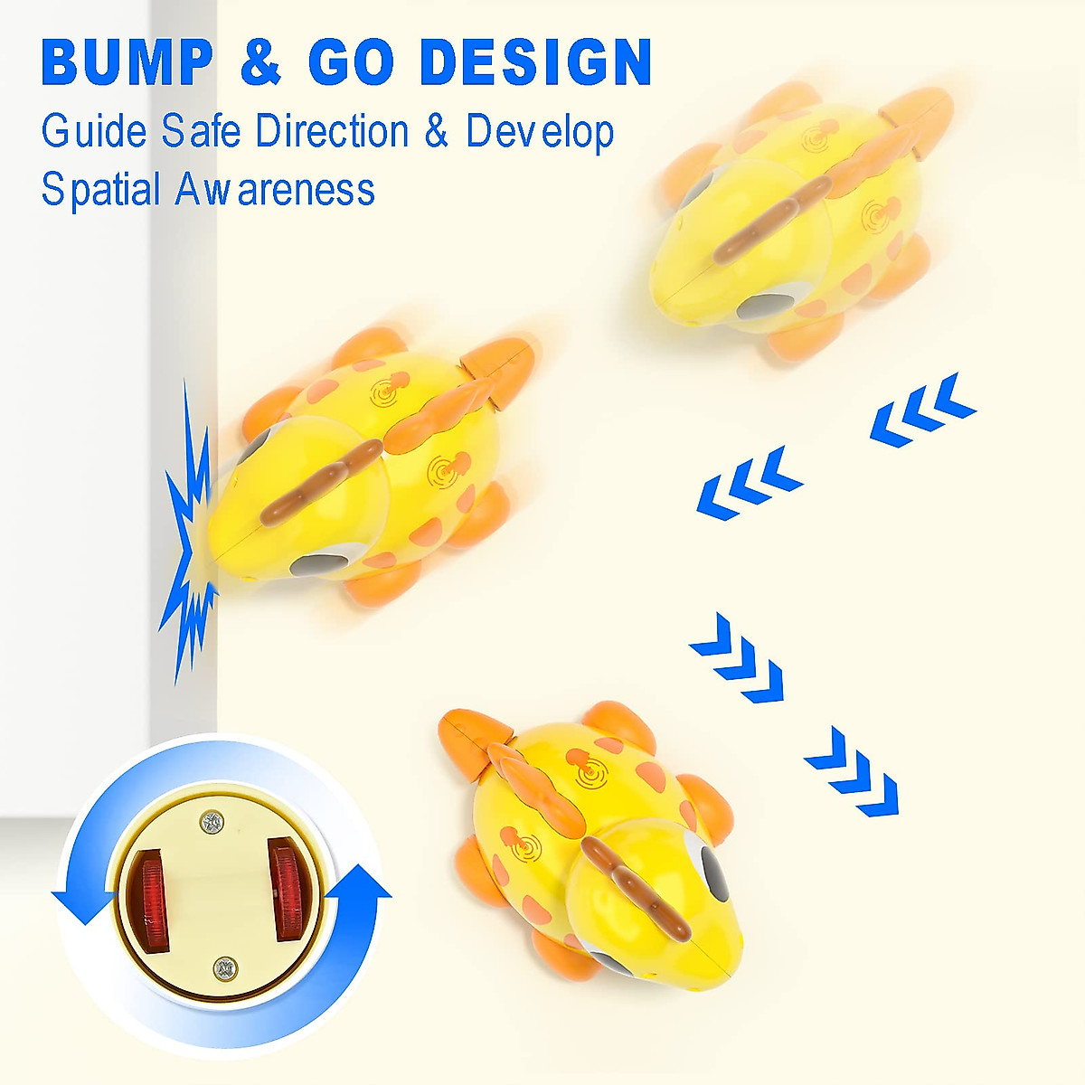 HOLA Baby Toys 6 to 12 Months Infant Toys 6-12 Months Crawling Toys, Touch & Go Music Light 6 Month Old Baby Toys 12-18 Months, Baby Boy Toys for 1 Year Old Boy Gifts Girl Toy