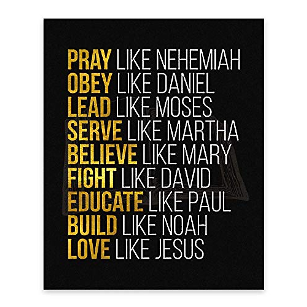 weidakan Spiritual Super Role Models- Bible Wall Art-Christian Poster Print Wall Art Prints Home ,Studio Office Décor Christian Gift for Inspiring & Encouraging Mentors 8 X10 – UNFRAMED