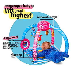 Splashin'kids Baby Water Play Mat Activity Center Gym Tummy Time Overhead Toys Water Mat Baby Toys Infant Toys Sensory Toy playmat