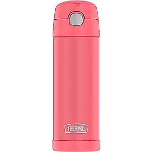 THERMOS FUNTAINER 16 Ounce Stainless Steel Bottle, Coral