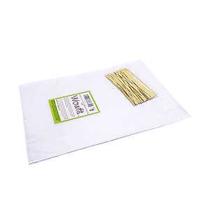 Wowfit 50 CT 10x14 inches Clear Bottom Gusset Cellophane Treat Bags with 6" Gold Twist Ties, Cello Packaging for Gift Wrapping, Decorations, and Food Storage