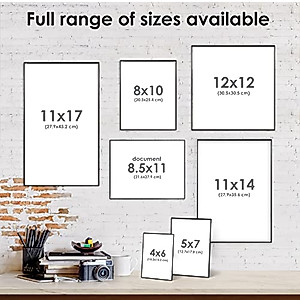 Standard Goods Home Décor 8.5x11 inch front loading document frame, 6-pack of Black for wall or table, horizontal or vertical display