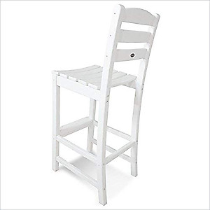 POLYWOOD TD102WH La Casa Café Bar Side Chair, White