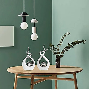 Norrclp Home Decor Modern Abstract Art Ceramic Statue Table Decorations for Dining Room Living Room Office Centerpiece