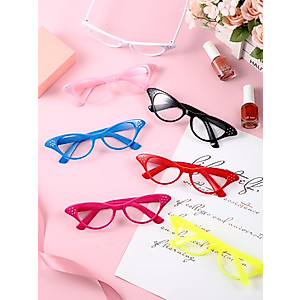 Kanayu 35 Pairs 1950s Glasses Bulk 50s Cat Glasses Costume Glasses for Sock Hop Party 1950s Party Decorations