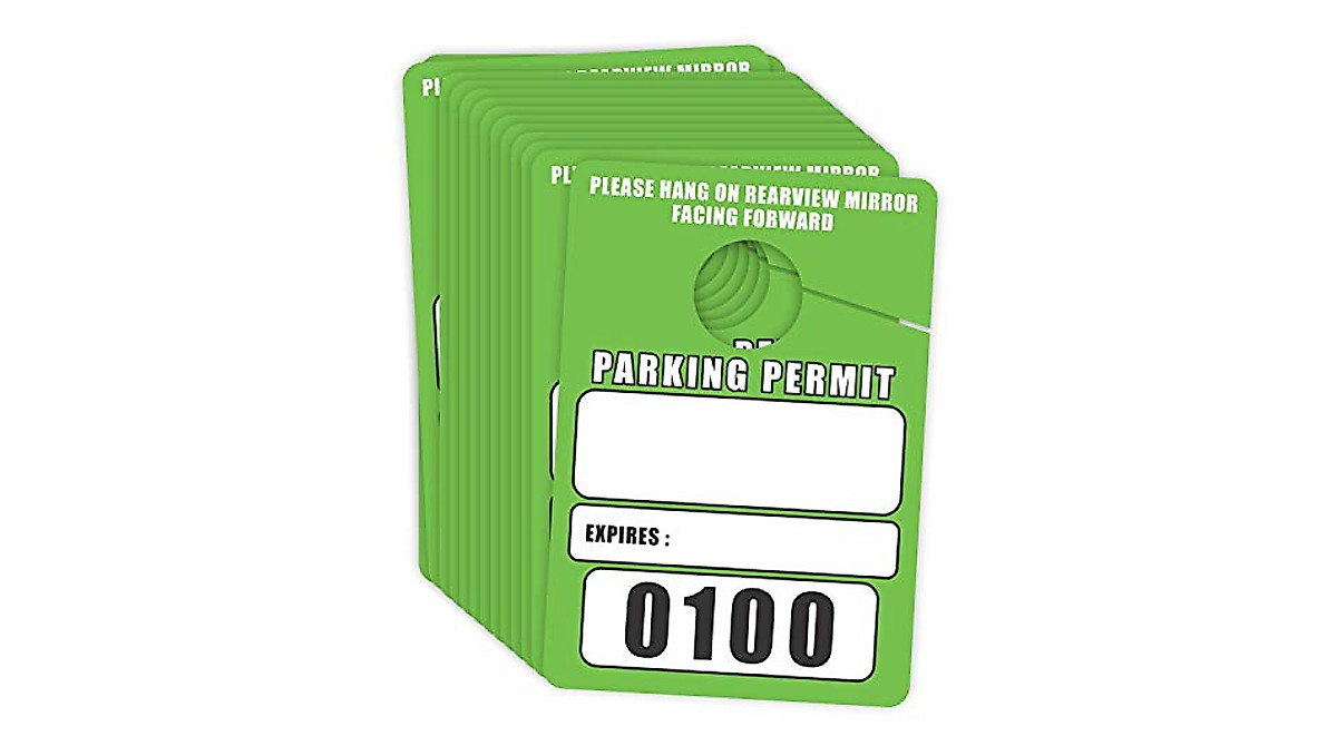 Parking Permit Hang Tags - Pack of 100 for Vehicles