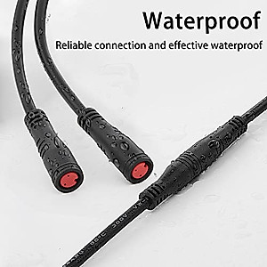 baluoqi 1T2 Y-Splitter Extension Wire with Julet Type 2pin Connector for Bike Headlight Cable in eBike Conversion Kits (2pin, 7" in Length)