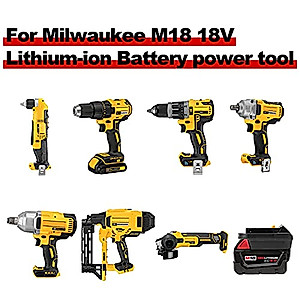 Ecarke Upgraded MIL18DL Battery Adapter for Milwaukee M18 18v Lithium Battery to DeWalt 18/20v Lithium Tool Battery Adapter